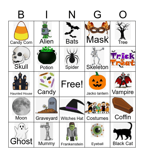 Halloween Bingo Card