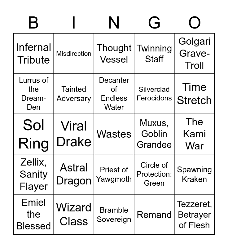 Pull Box Bingo!!! Bingo Card