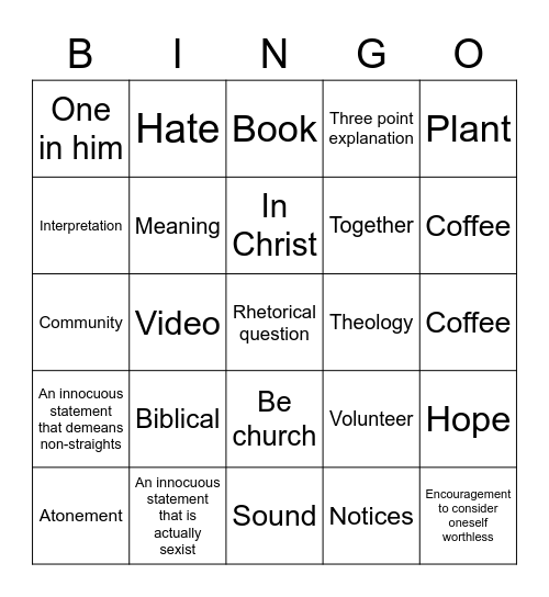 Untitled Bingo Card Untitled Bingo Card