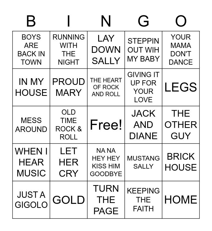 LEGENDS 3-6 COVER ALL Bingo Card
