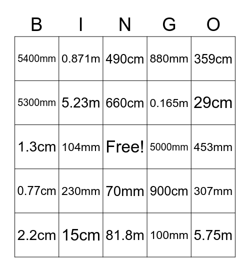 Conversion Bingo! Bingo Card