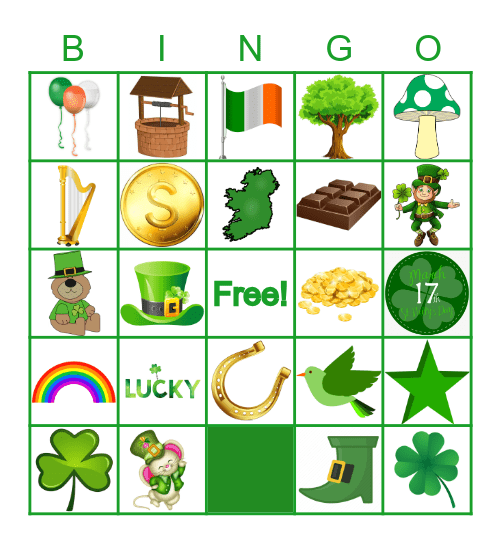 St. Patrick's Day BINGO Card