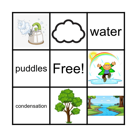 Water Cycle Bingo Card
