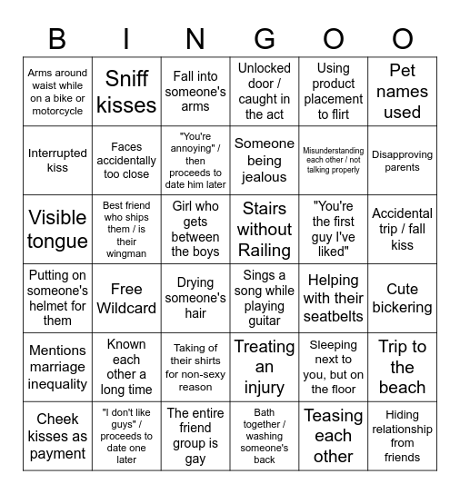 BL Bingo Card