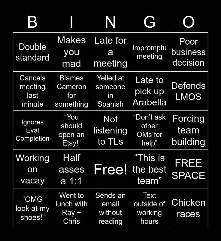 Elsa Bingo Card