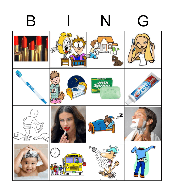 La Routine Quotidienne Bingo Card