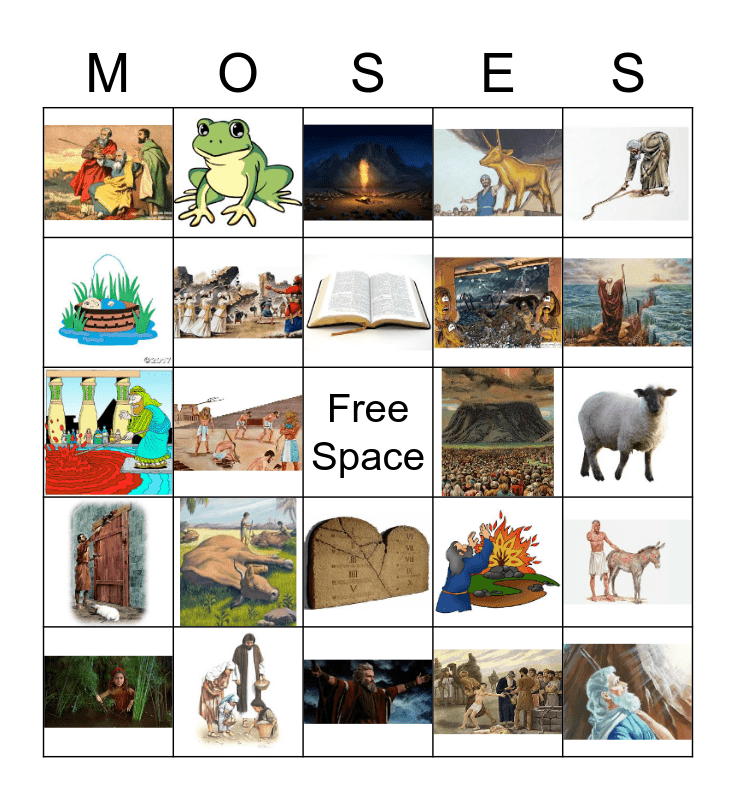 Moses Bingo Card