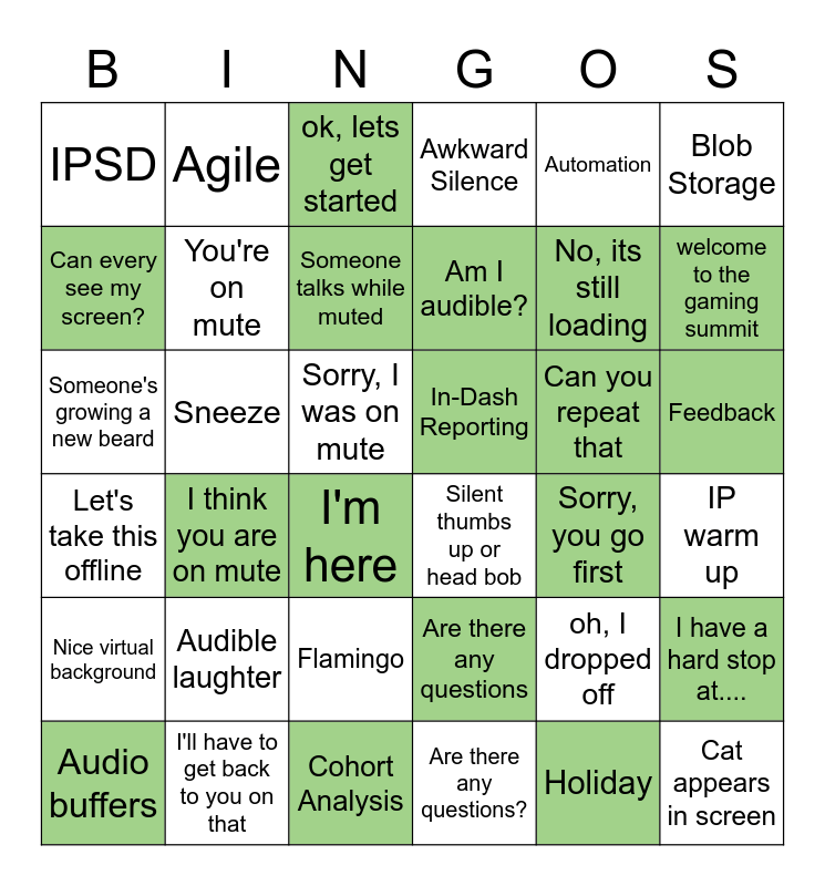 Gaming Summit - BINGO!!! Bingo Card