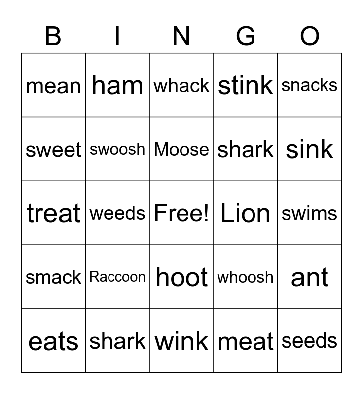 Read Well 2 Bingo Card
