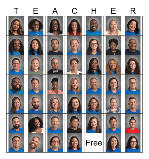 MLK Teacher Bingo Card