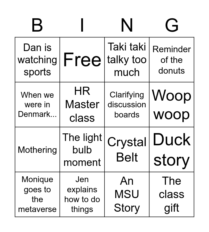 DCCL BINGO Card