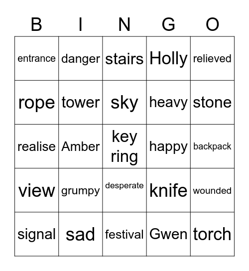 I don't believe in ghosts Bingo Card
