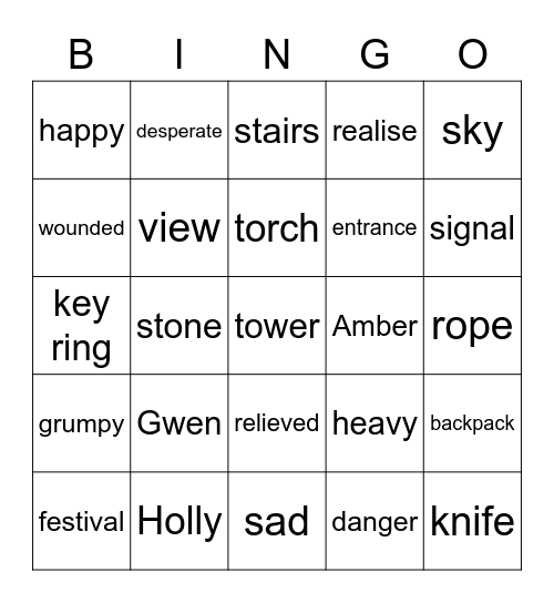 I don't believe in ghosts! Bingo Card