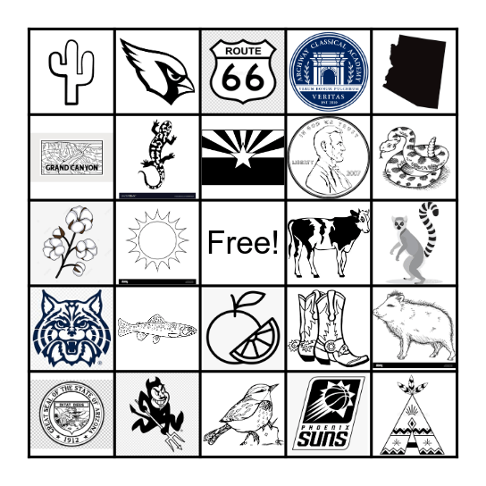 Arizona Day-Archway Veritas Bingo Card