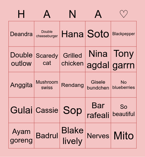 Bingo Card