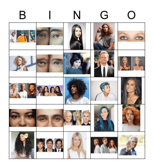 Adjectives Bingo French Hair/Eyes/Avoir Bingo Card