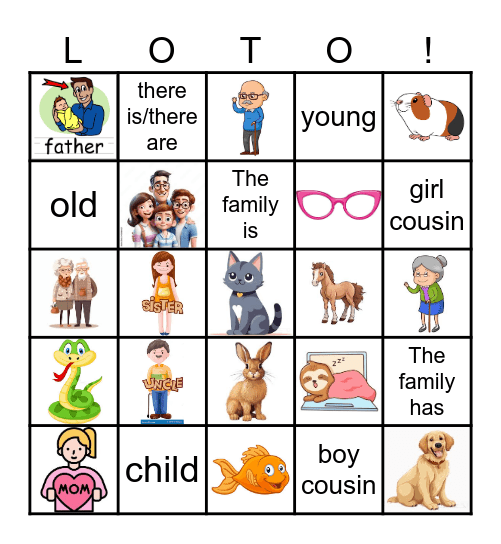 La Famille Bingo Card