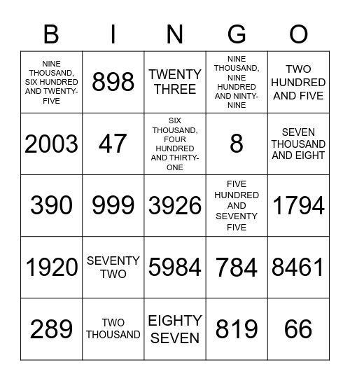 Bingo Card