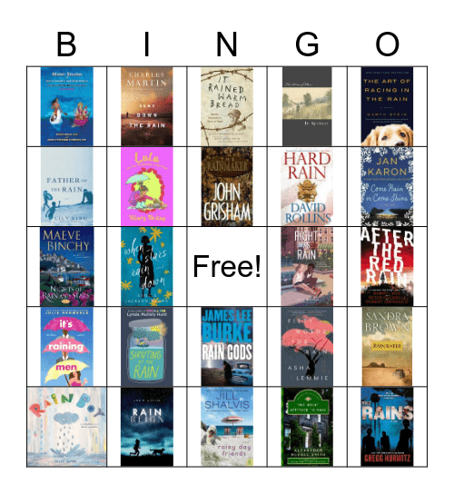Book Bingo #14: Rain Bingo Card