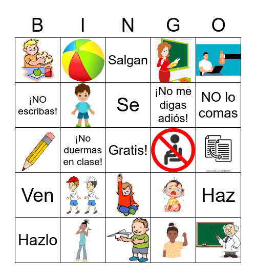 Mandatos de Tú (Informal) by MViz Bingo Card