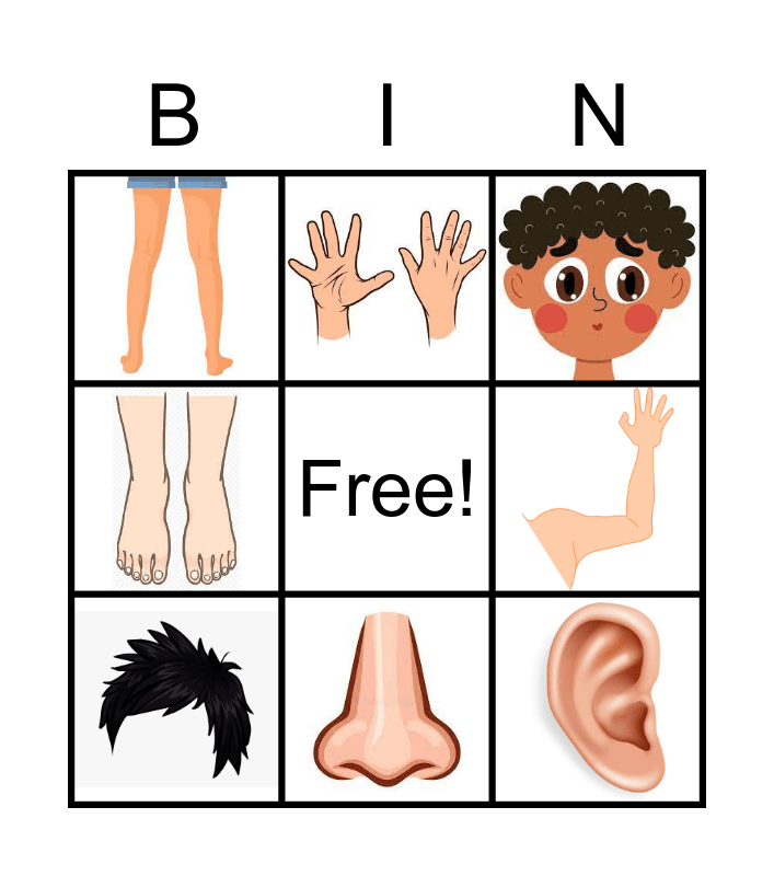 El cuerpo Bingo Card