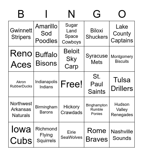 47 - SPORTS Bingo Card