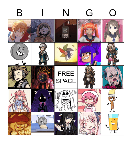 Favorite Character Bingo Card
