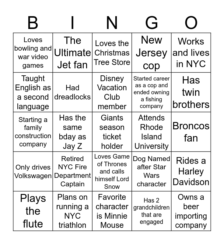 Who is Who BINGO! Bingo Card