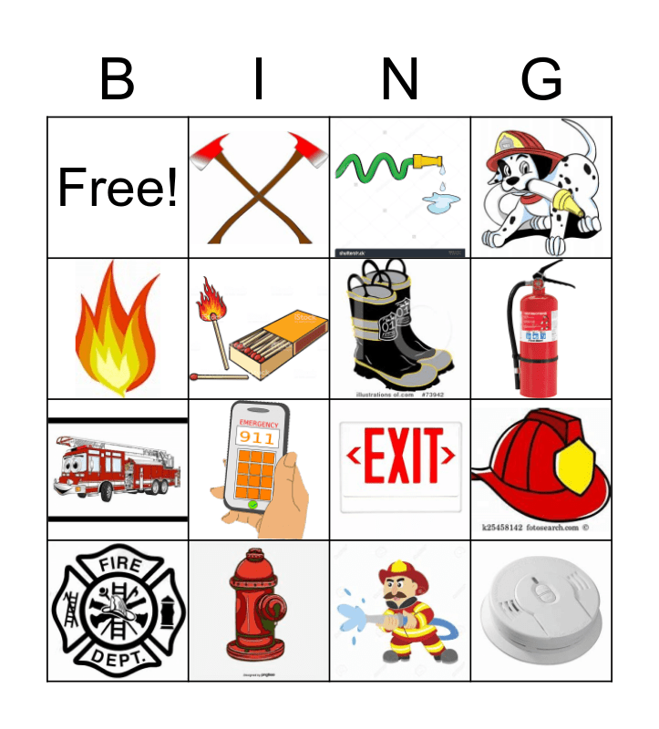 Fire Safety Bingo Card