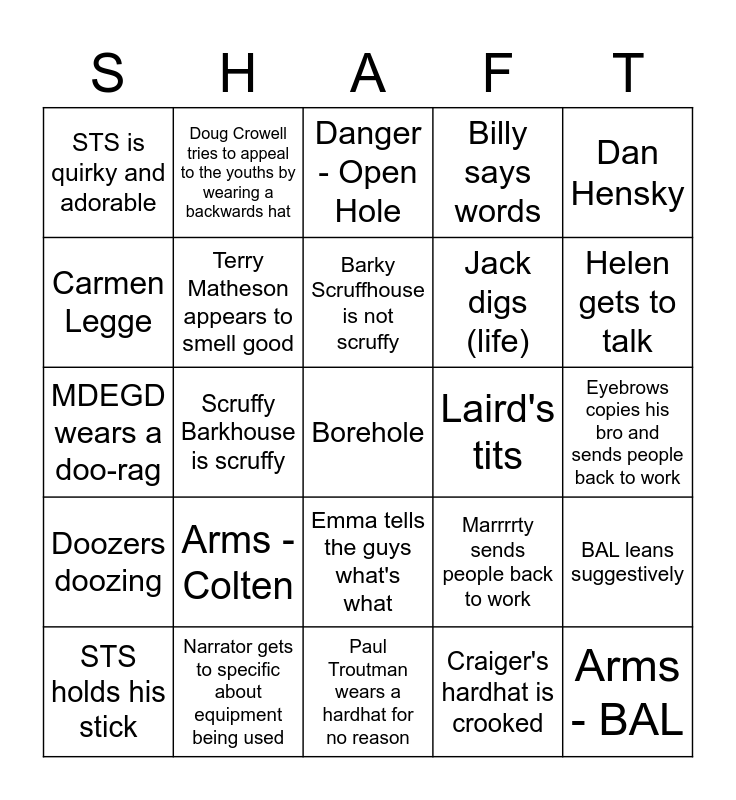 OI Bingo - Science Edition Bingo Card