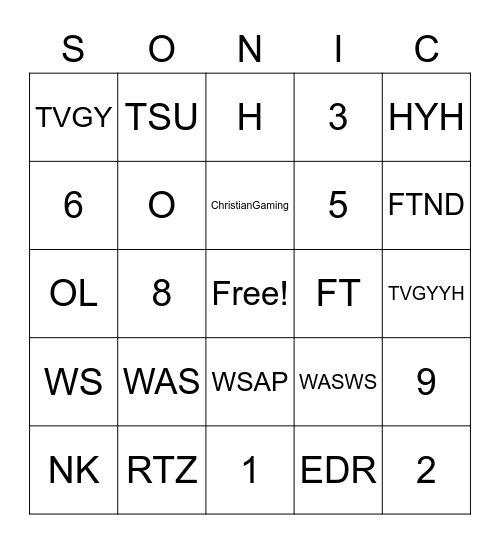 Radom Letter Bingo! Bingo Card