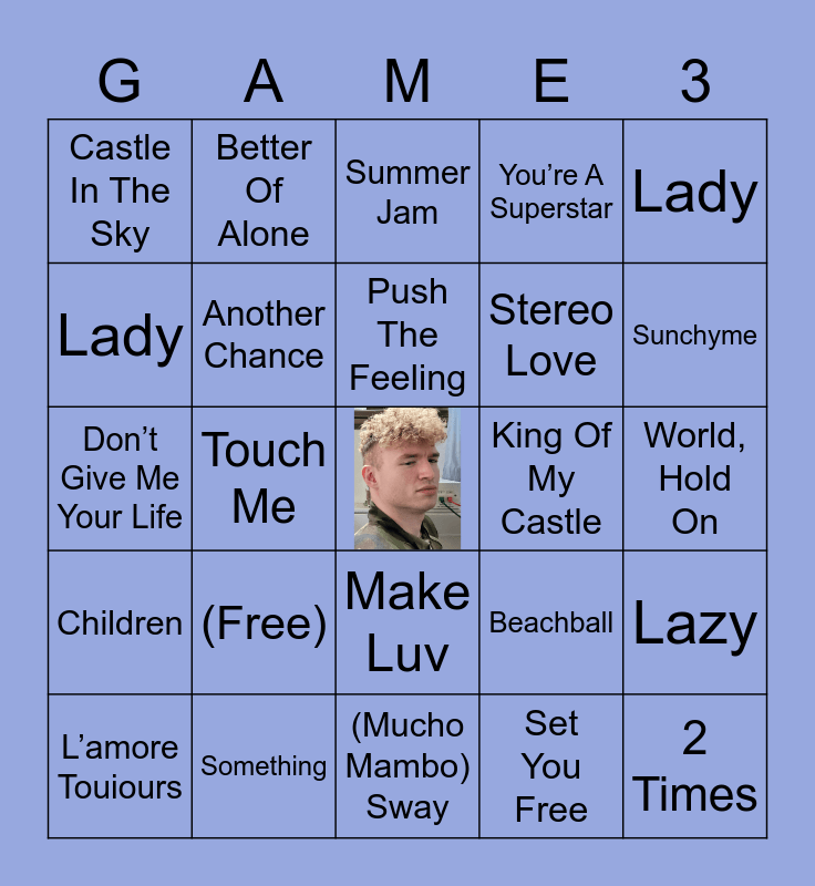 Classic's With a Side of Cheese Bingo Card