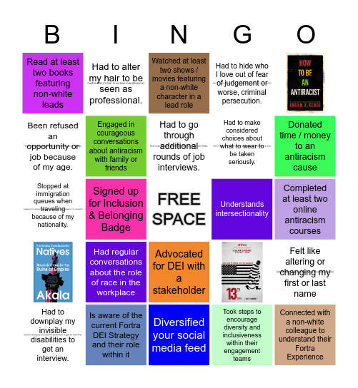 Allyship Bingo Card