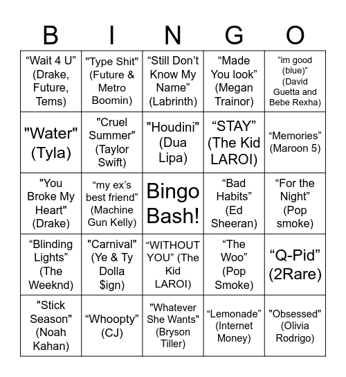 2020s Round 2 Bingo Card