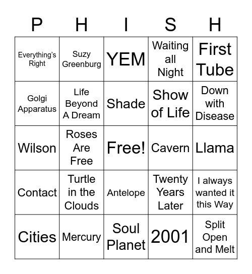 Jenny’s Hollywood Bingo 2023 Bingo Card