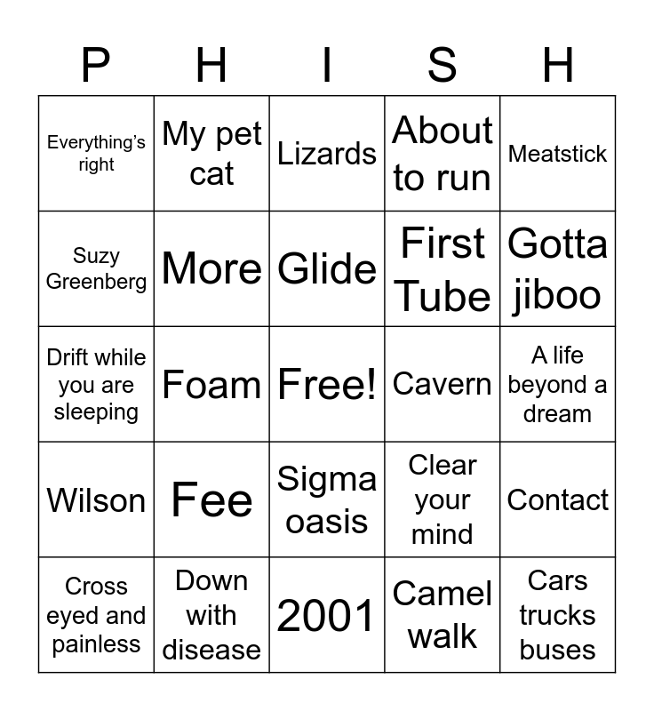 Casey’s Hollywood Bingo 2023 Bingo Card