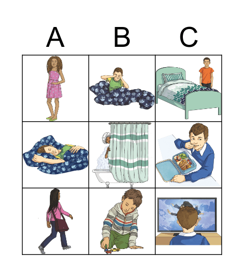 Daily Routines Bingo Card