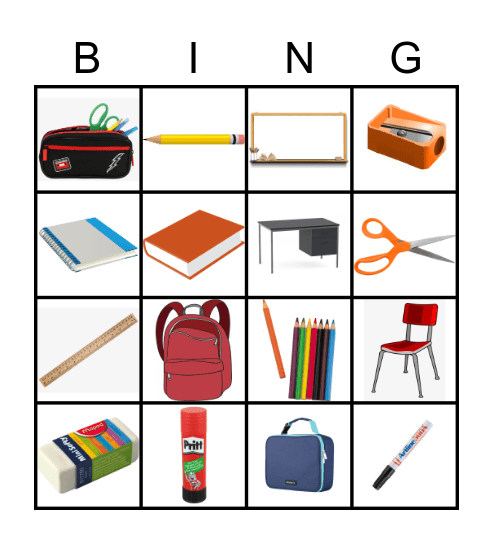 Classroom Vocabulary Bingo Card