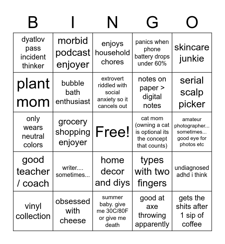 agi bingo Card