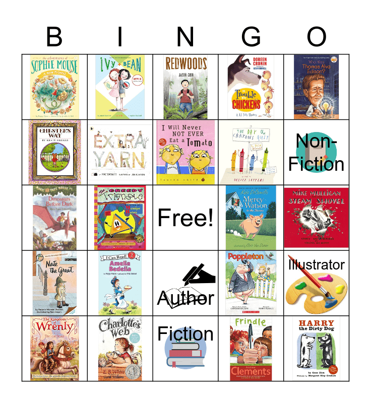 Book Adventure Bingo Card