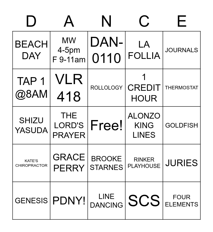 Banquet Bingo Card