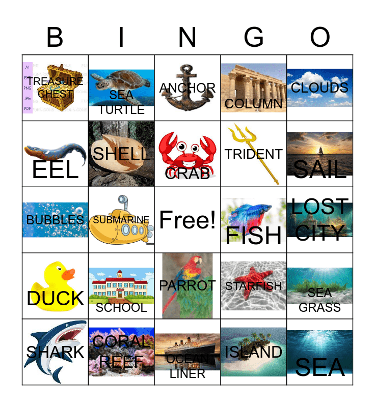CHOMP CHOMP SHARK Bingo Card