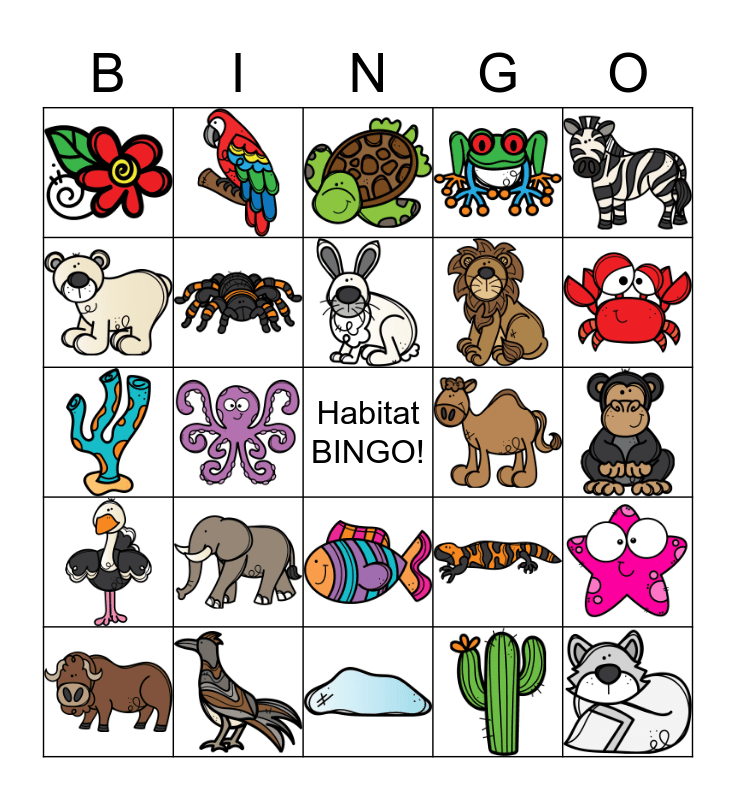 Habitat Bingo Card
