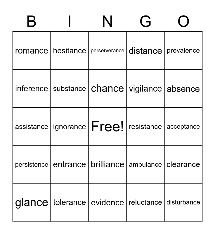 U4 W5 Spelling Words Bingo Card U4 W5 Spelling Words Bingo Card