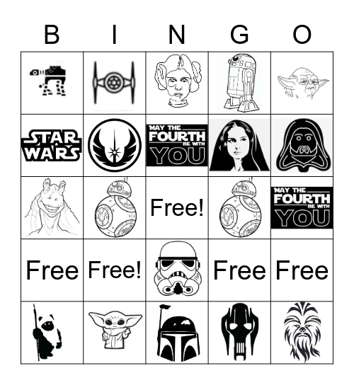 May the 4th be with you! Bingo Card