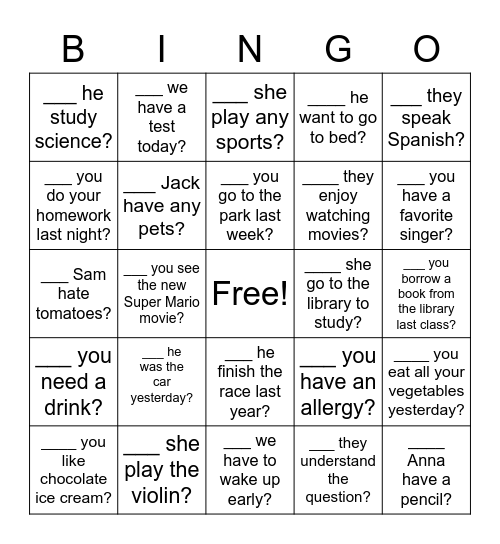 Bingo Card