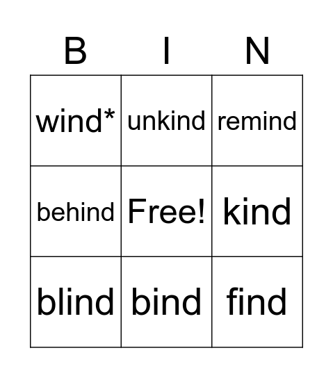 Mrs. Anastasiya '-ind' BINGO Card