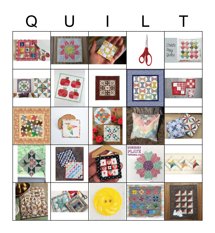 MICRO MINI PATCHWORK Bingo Card