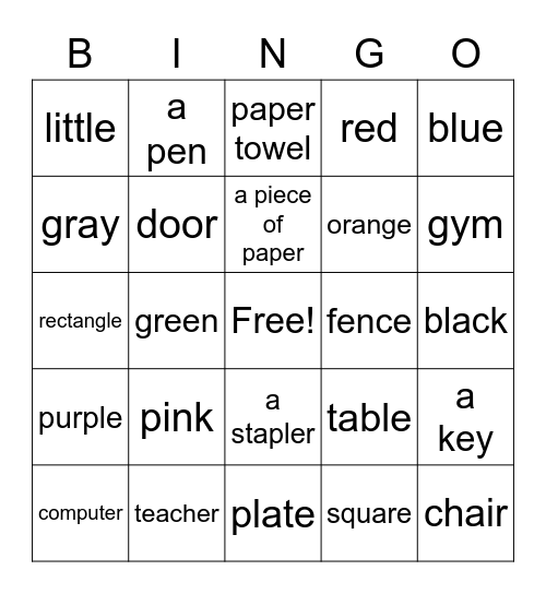 Inside the USA - Unit 2 Bingo Card