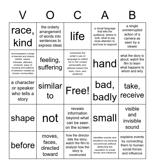 May: MYP Miscellaneous Review Bingo Card